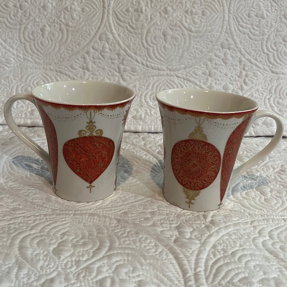 222 Fifth | Dining | 222 Fifth Constantina Red Mugs Set Of 2 | Poshmark